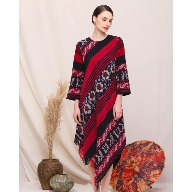 Jual dress tenun blanket, dress tenun tradisional | Shopee Indonesia