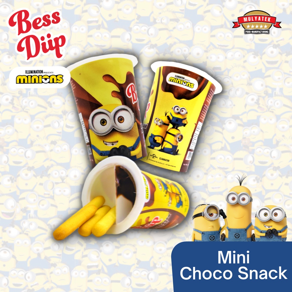 Jual Bess Diip Minions Chocolate Snack Mini Coklat Biskuit Biscuit ...