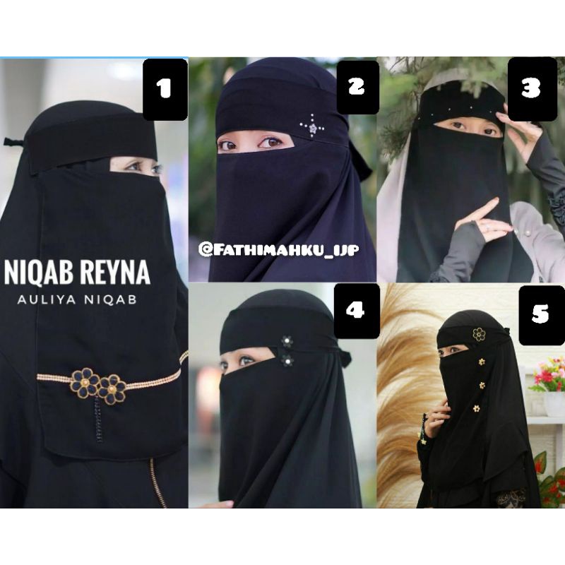 Jual Niqab Reyna Cadar Viral/Niqob Aulia Sifoon/Bandana Cadar Murah Couple Anak dan Ibu | Shopee ...