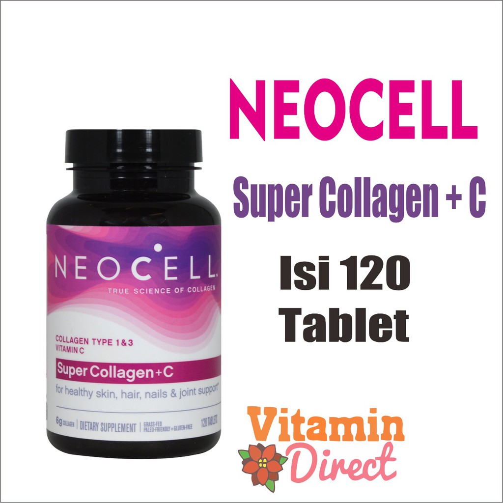 Neocell Super Collagen + C hair skin nails 120 tablets | Shopee Indonesia