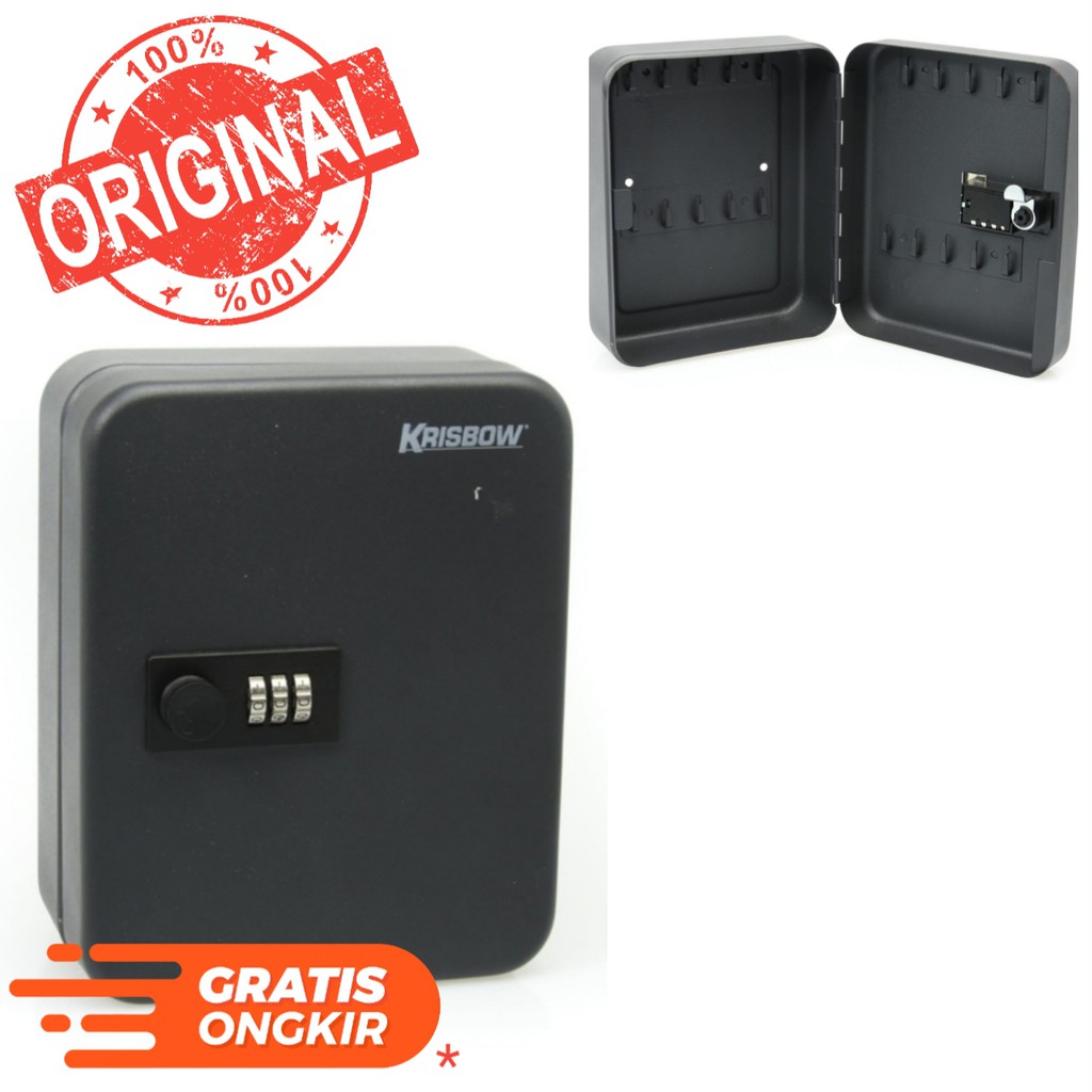 Jual Krisbow Kotak Kunci/Key Box Berdaya Tampung 20 Kunci - Hitam ...