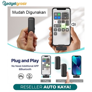 Jual Mic Dual Clip On Wireless Lavalier Microphone Dengan Charging Case ...