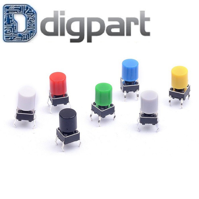 Jual Micro Switch Tactile Push Button + Cap | Shopee Indonesia