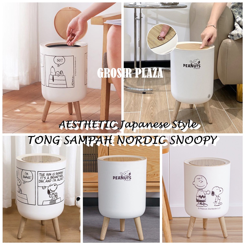 Jual Wooden Stand Trash Box / Tempat Sampah Estetik / Trash Box Putih ...