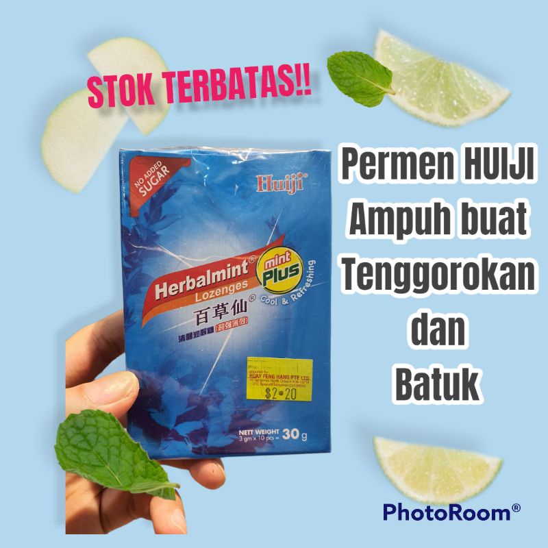 Jual permen HUIJI / HerbaLMINT / permen tenggorokan /permen Batuk ...