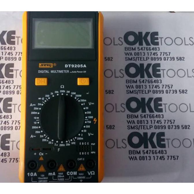 Jual Multimeter/Multitester/Avometer SJBZ DT9205 Digital - ORI | Shopee ...