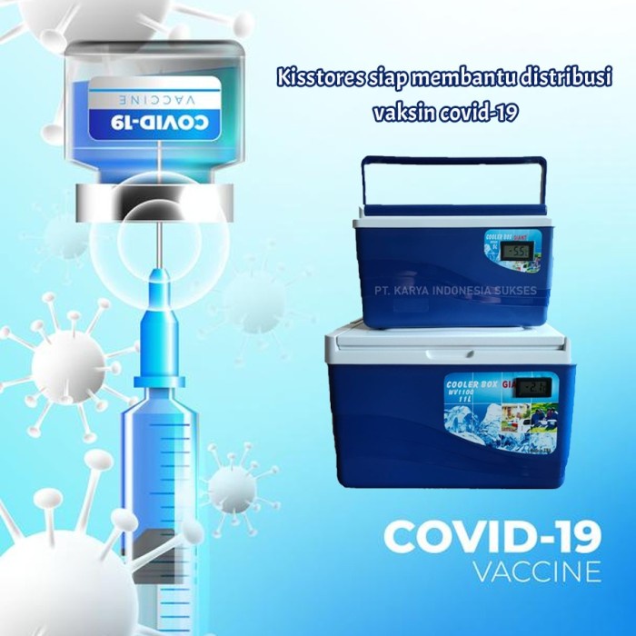 Jual Vaccine Carrier Box + Thermometer Digital / Cooler box Vaksin ...