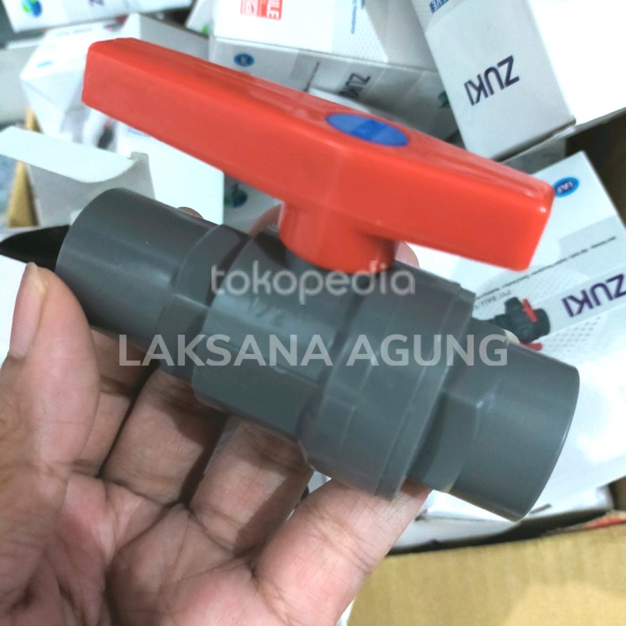 Jual Stop kran pvc 1/2" socket | Ball valve Pvc 1/2 inch Sock | Shopee Indonesia