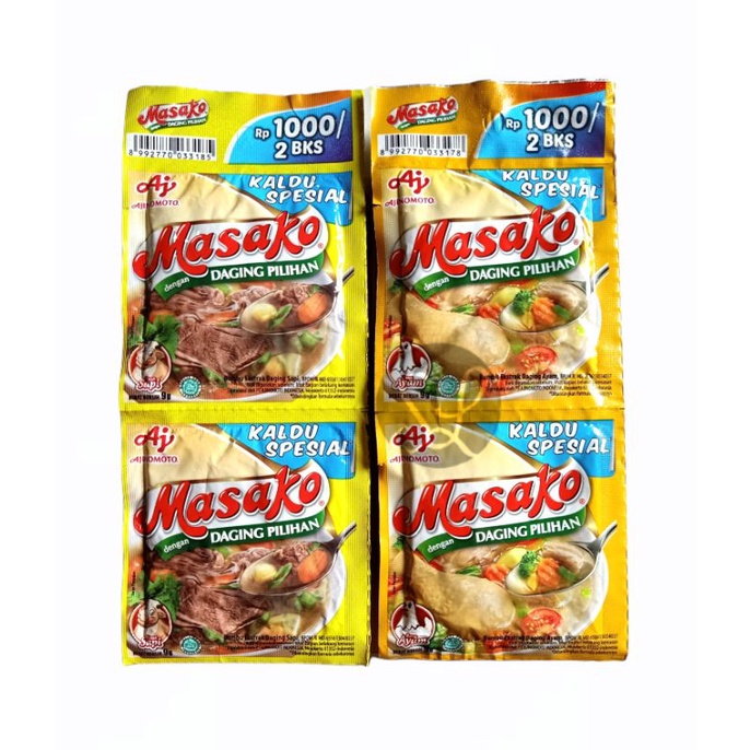 Jual Masako Sachet Rasa Ayam Dan Sapi Renceng 9gr Masako Kaldu Ayam