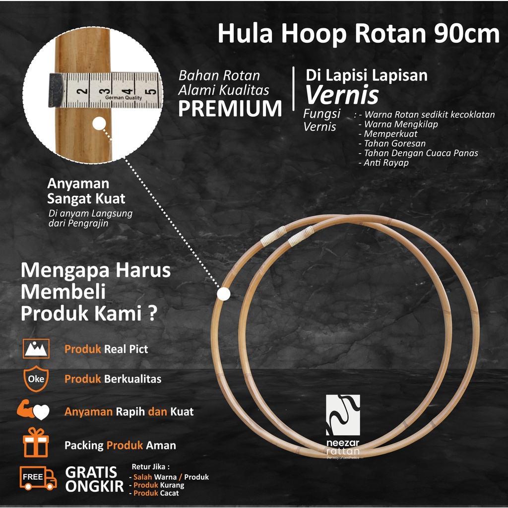 Jual Hula Hoop / hulahoop / hulahop / holahop Rotan 90 cm | Shopee Indonesia