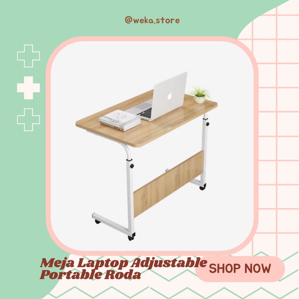Jual Meja Laptop Adjustable Portable Roda, Meja Laptop Portable, Meja ...