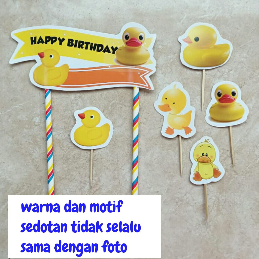 Jual topper hiasan tusukan kue cake ulang tahun happy birthday karakter ...