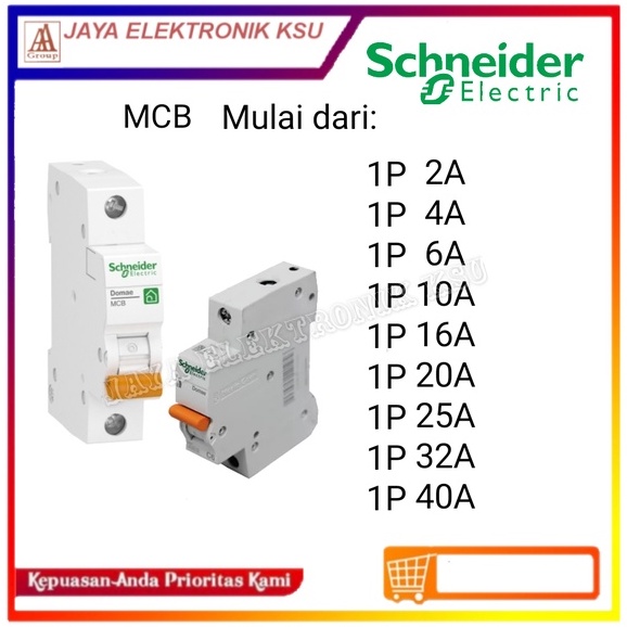 Jual MCB Schneider Domae 1Phase 2A-40A | Shopee Indonesia