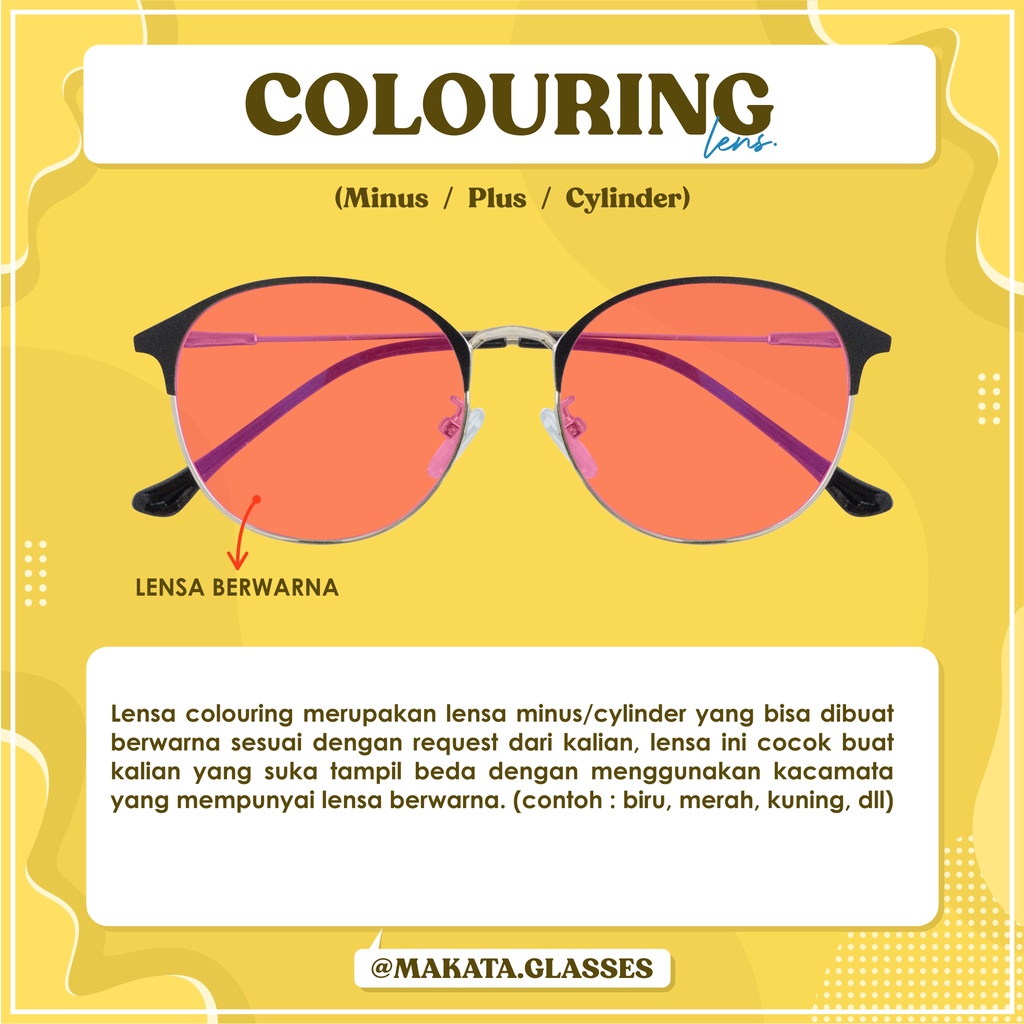 Jual MakataGlasses - Lensa Warna (Minus atau Netral) | Shopee Indonesia