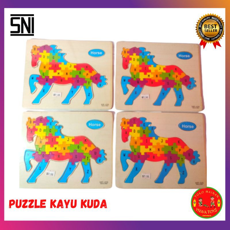 Jual MAINAN ANAK PUZZLE PREMIUM KAYU TRIPLEK MOTIF KUDA/MAINAN ANAK ...