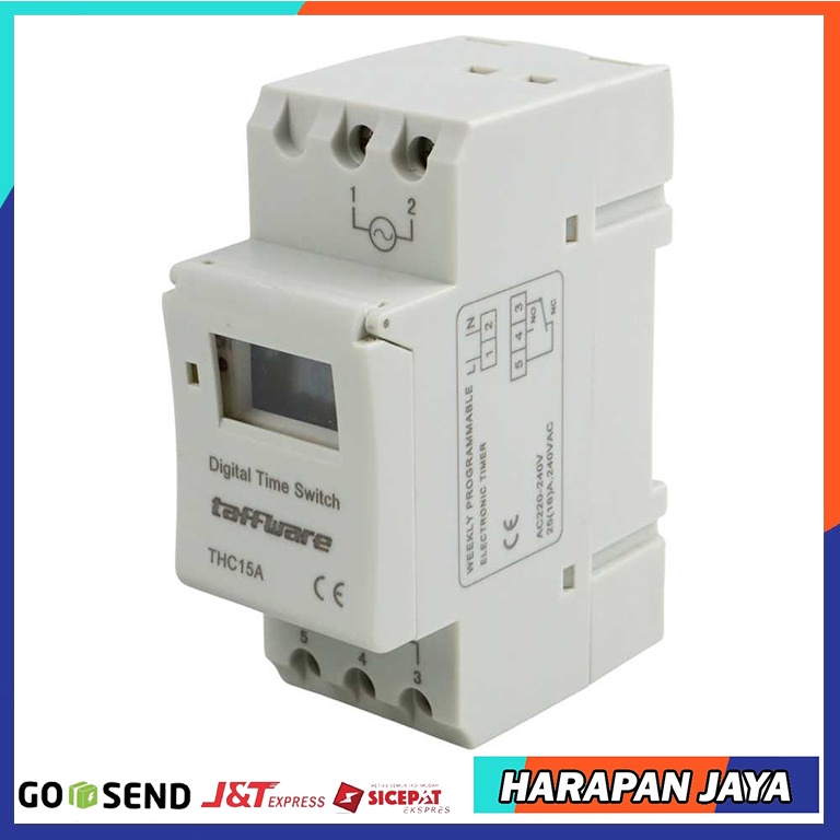 Jual Taffware MCB Timer Programmable Switch Relay Elektrik Pemutus ...