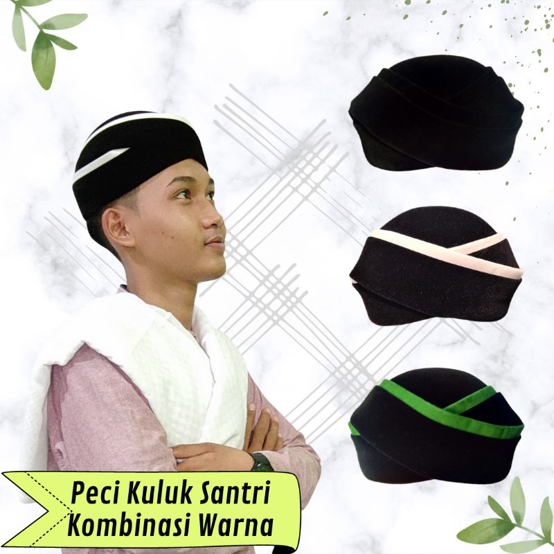 Jual Peci Kuluk Santri Songkok Imamah Bludru Berkwalitas motif ...