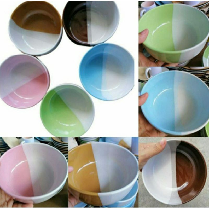 Jual Mangkok Es Mie Two Tone MK-1 Ceramic Keramik Kaibon | Shopee Indonesia