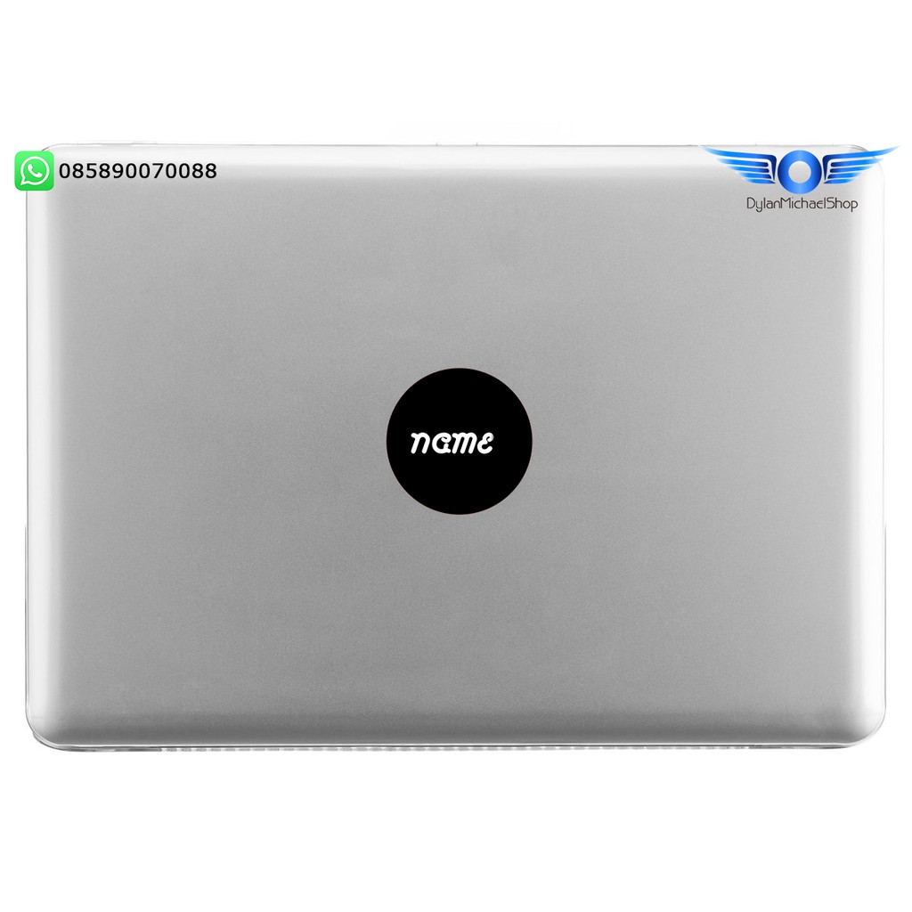 Stiker Laptop Custom Name Sticker Bebas Nama logo Decal Vinyl komputer ...