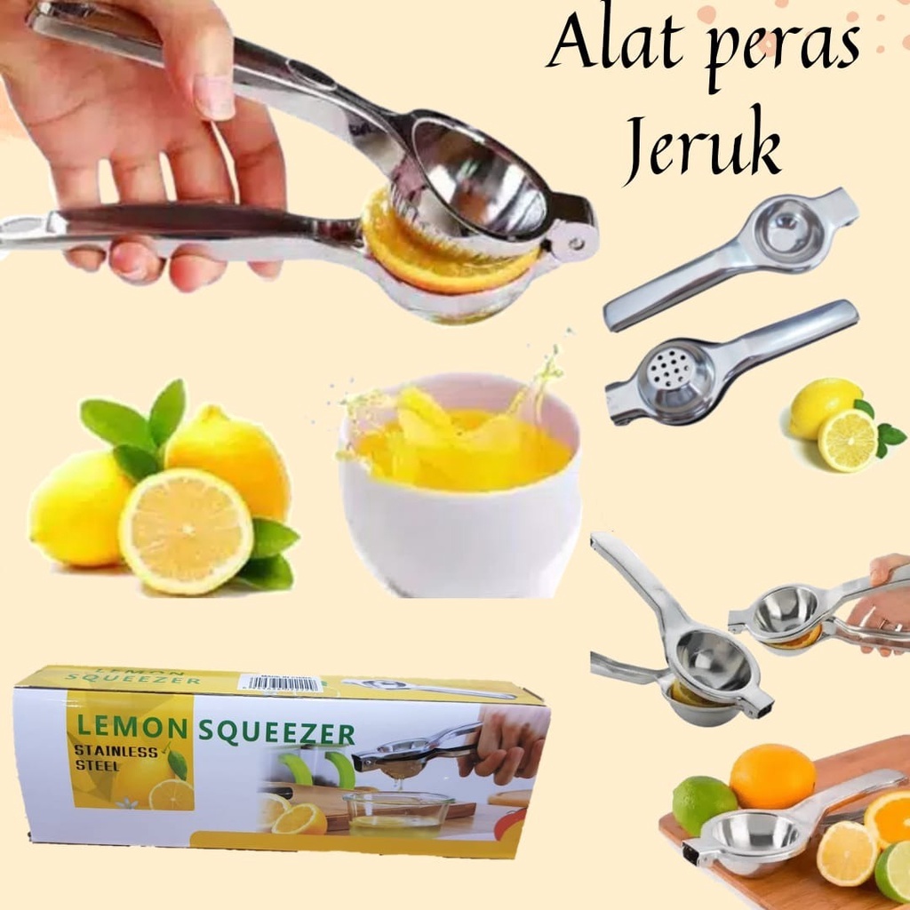 Jual ALAT PERAS JERUK DAN LEMON SQUEEZER STAINLESS | Shopee Indonesia