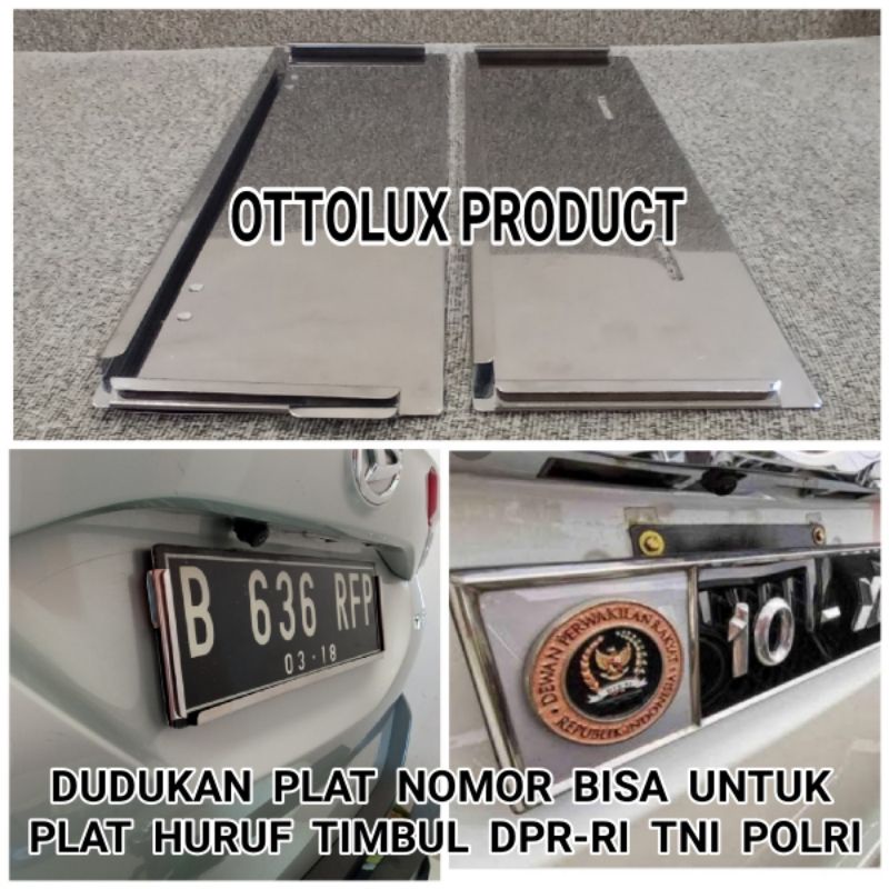 Jual Dudukan plat nomor stainles tebal. bisa plat samsat dan plat dinas ...