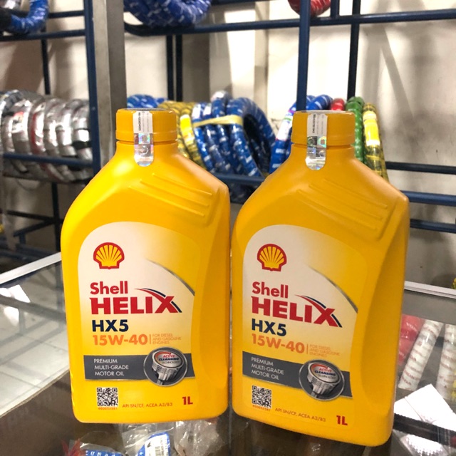 Jual Oli Motor Shell Helix HX5 15W-40 1 Liter Original Asli | Shopee ...