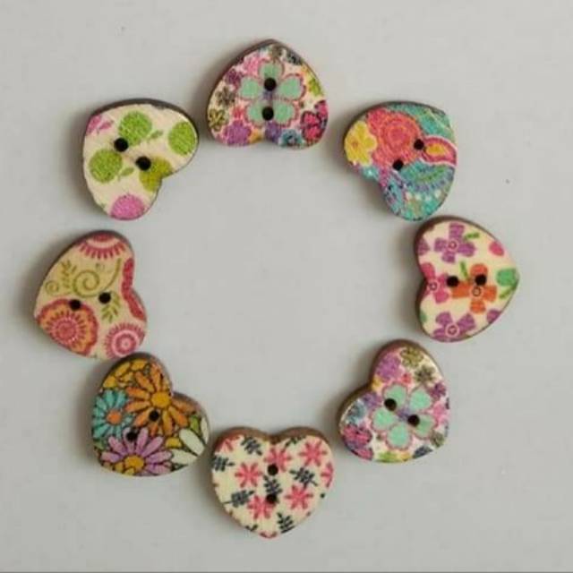 Jual Kancing Kayu Love 1,7cm ( 1 lusin ) | Shopee Indonesia