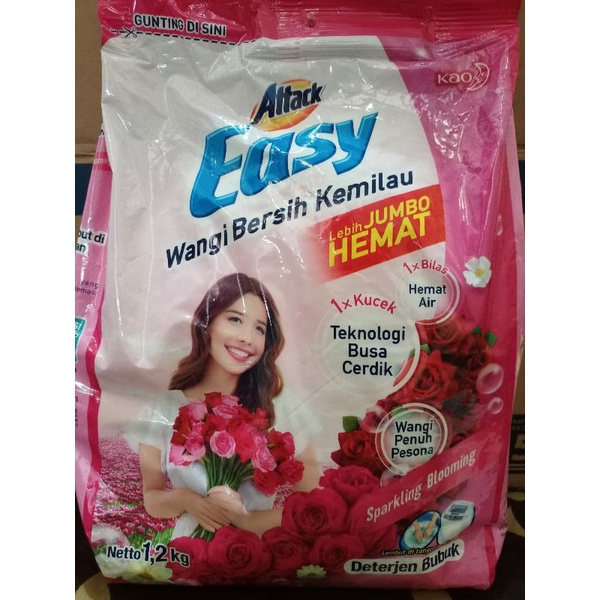 Jual Attack Easy Deterjen bubuk Sparkling blooming 1.2kg | Shopee Indonesia