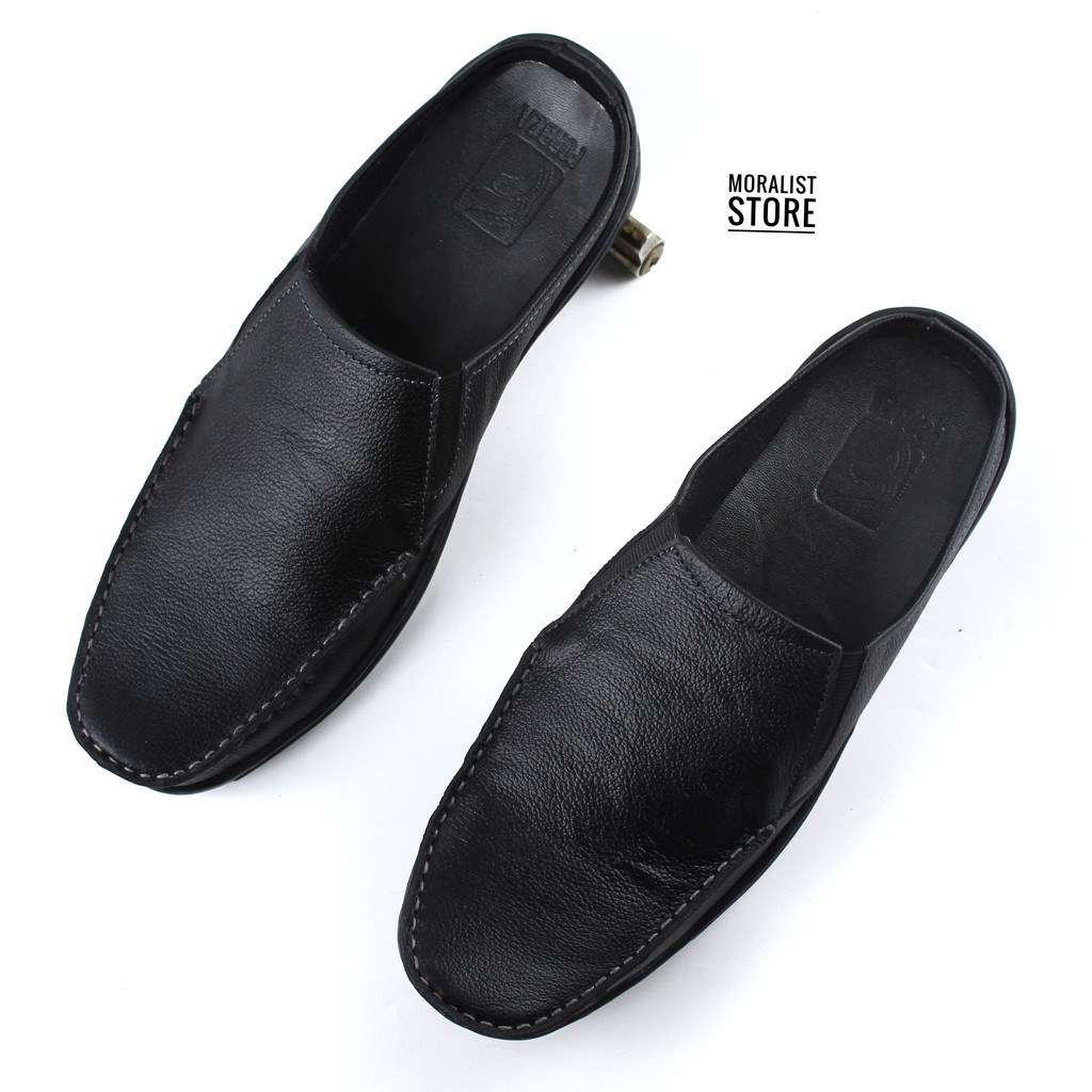 Sandal Slop Kulit Pria Bustong Model Moralist Original Handmade M.AR01 ...