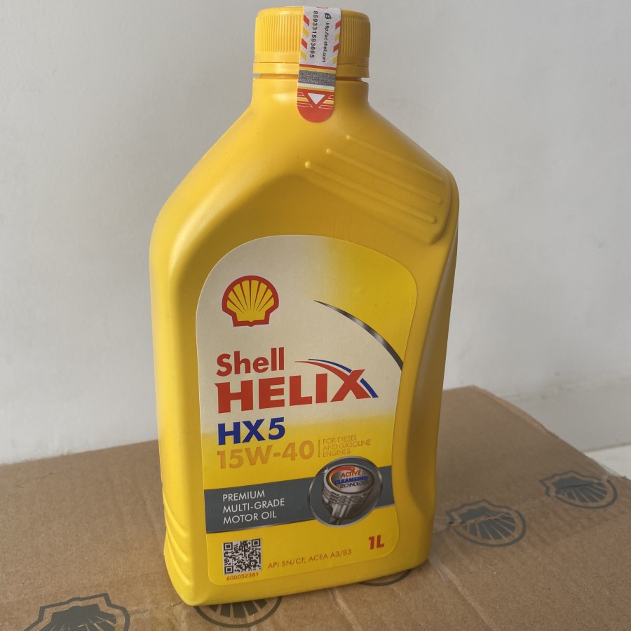 Jual 16 /BTL HX5 SHELL 1L ISI 12 HELIX 15W 40 OIL OLI MOTOR MESIN ...