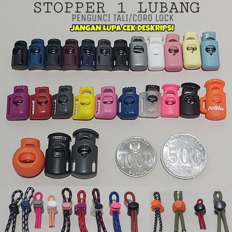 Stopper Tali Stoper Botol 1 Lubang Cord Lock Tali Serut 3mm 4mm ...