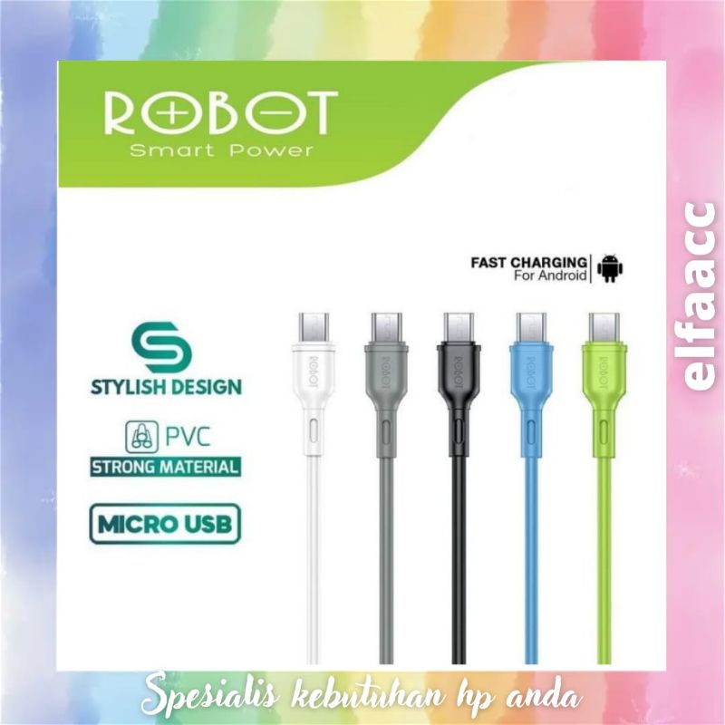 Jual Kabel data ROBOT RBM100 micro usb 2A 100cm / kabel data bulat ... Jual Kabel data ROBOT RBM100 micro usb 2A 100cm / kabel data bulat ...