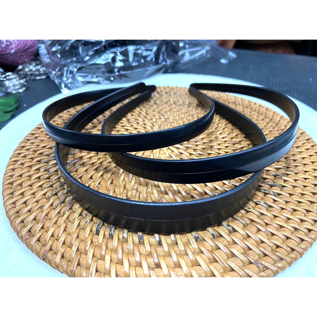 Jual Bando Hitam Polos Bahan Craft Anti Patah 1lusin Bandana | Shopee ...