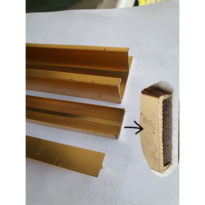 Plat Strip Eging Alumunium Warna Gold 19mm | Shopee Indonesia