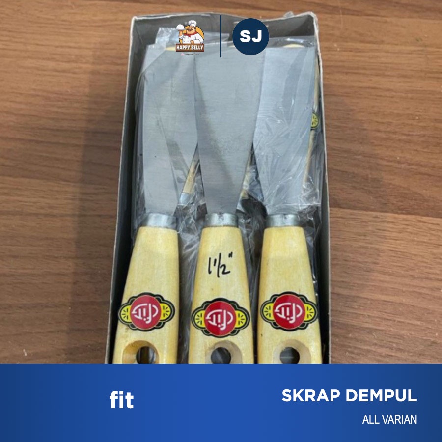 Jual sekrap kape gagang kayu 1,5" inci scrap besi plat skrap dempul ...