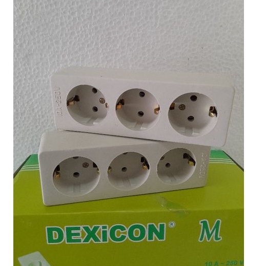 Jual Stop kontak 3 lubang arde dexicon | Shopee Indonesia Jual Stop kontak 3 lubang arde dexicon | Shopee Indonesia
