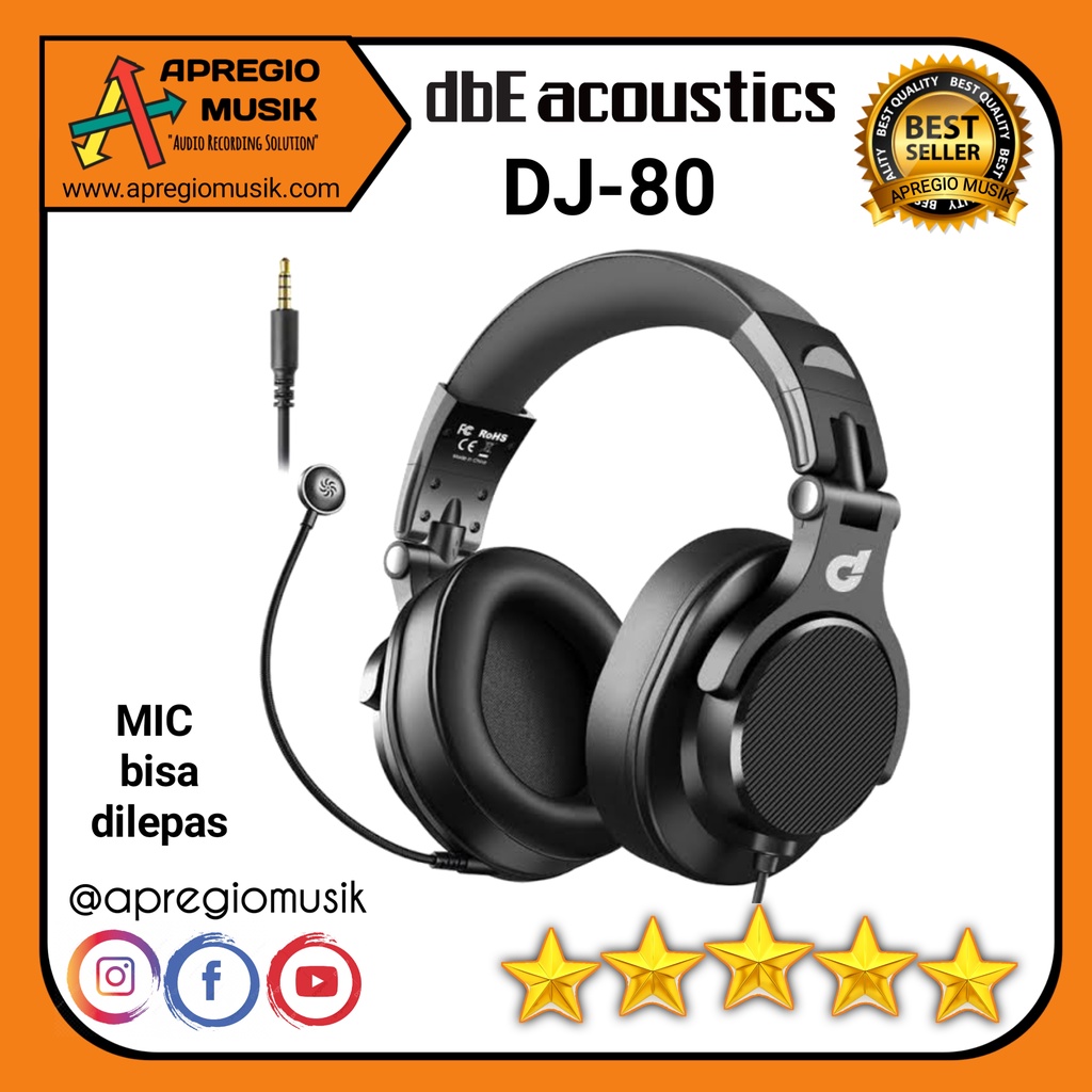 Jual dBe DJ80 DJ 80 Headphone DJ Gaming Monitor with Microphone ...