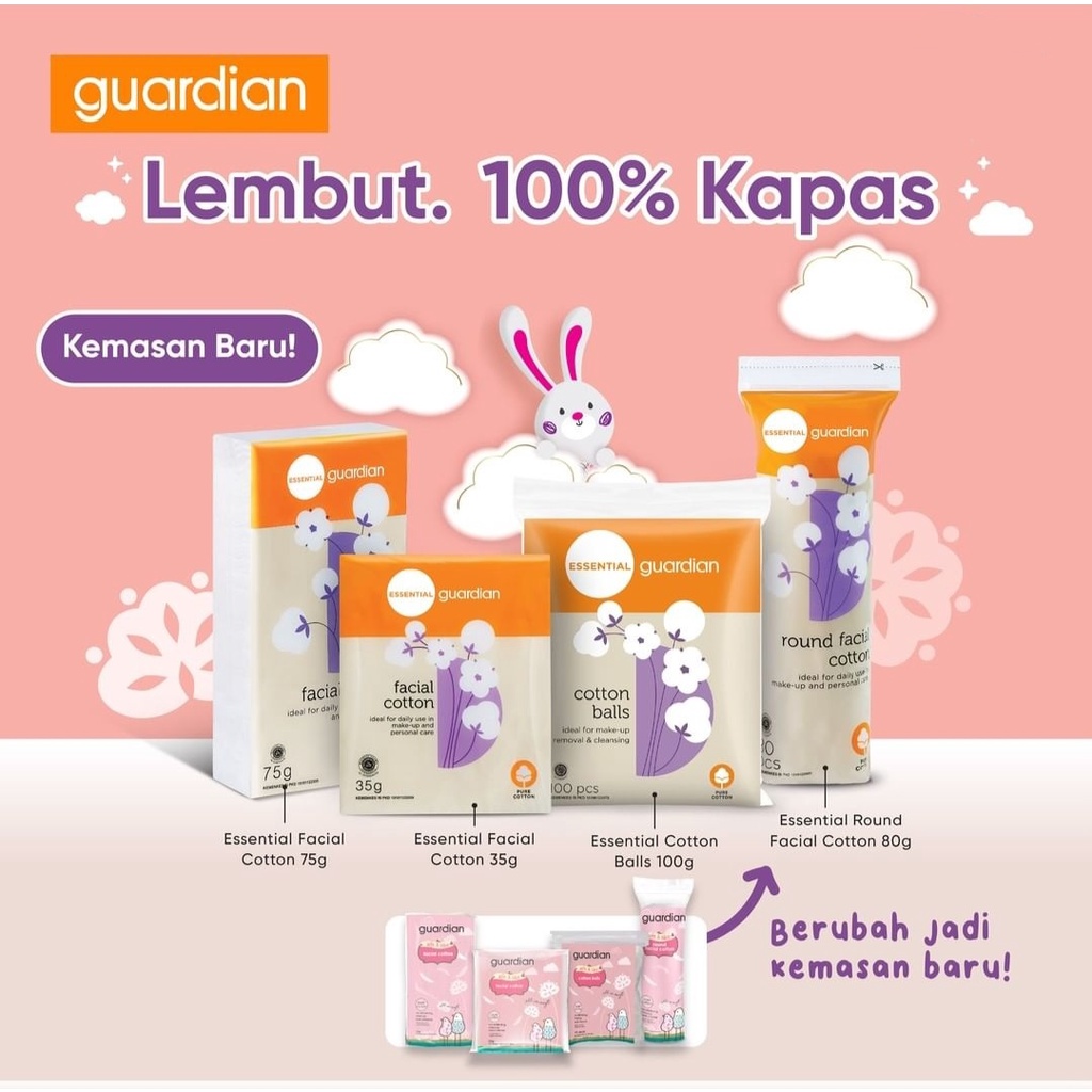 Jual GUARDIAN FACIAL COTTON ( KAPAS GUARDIAN ) | Shopee Indonesia