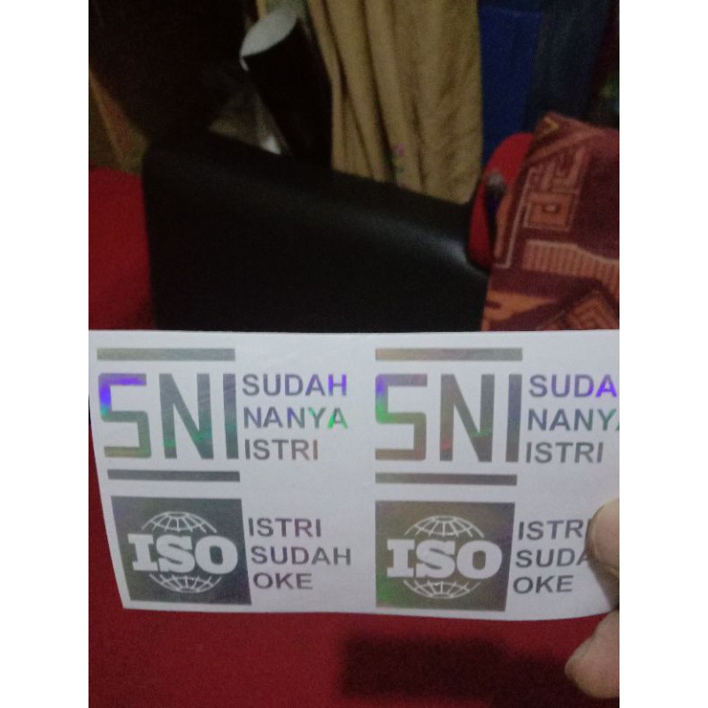 Jual Cutting Sticker ISO dan SNI sepaket - Hologram | Shopee Indonesia