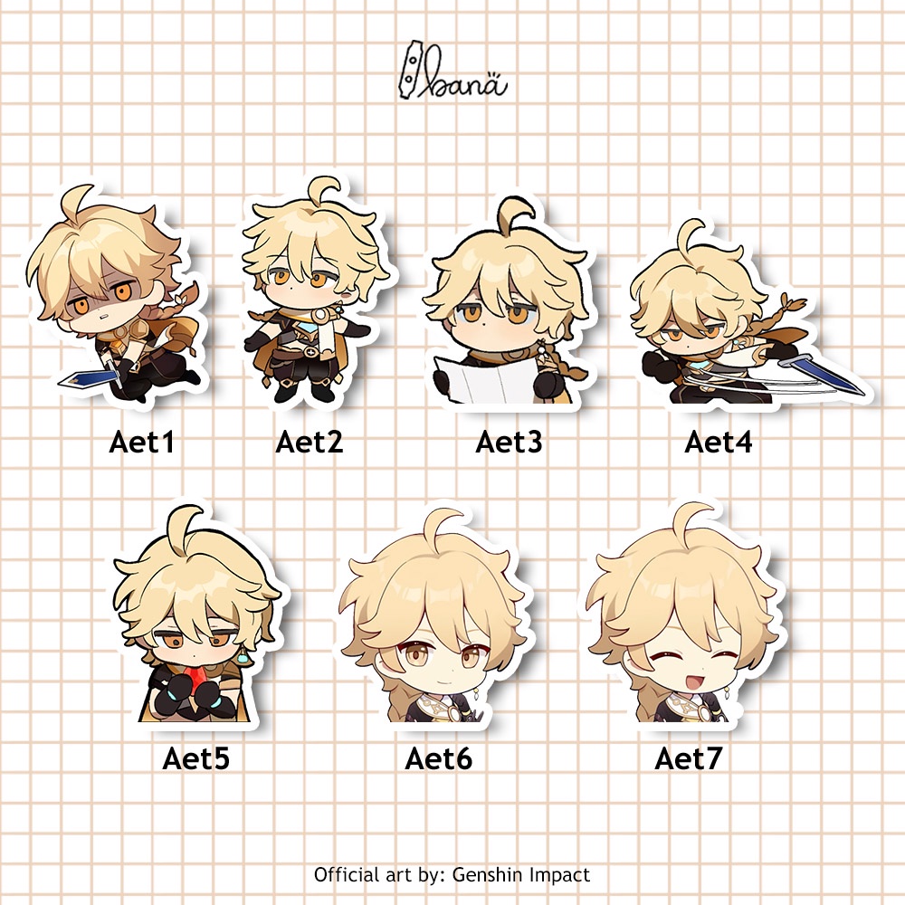 Jual Stiker Genshin Impact AETHER Sticker Vinyl Waterproof Bijian ...