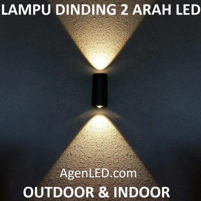 Jual Lampu Dinding LED 2 Arah Wall Light 2W Tembok outdoor taman mini ...