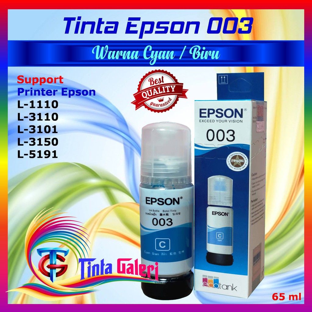 Jual Tinta Epson 003 Warna Biru / Cyan | Shopee Indonesia