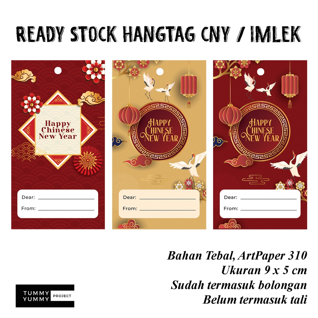 Jual HANG TAG IMLEK / CNY / KARTU UCAPAN IMLEK/ HAMPERS IMLEK (10 PCS) | Shopee Indonesia