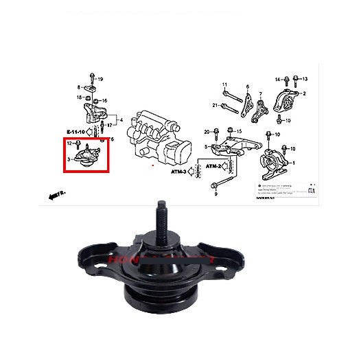 Jual Engine mounting kanan jazz gd3 2004 2005 2006 2007 2008 matik ...