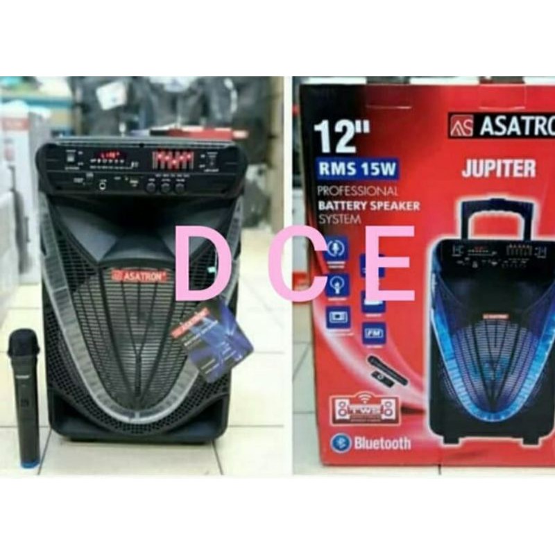 Jual Speaker Portable Wireless ASATRON JUPITER 12inch USB Bluetooth ...