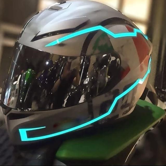 Jual Lampu Led Helm Motor ip stiker Vlog tron movie el tape wire purge ...