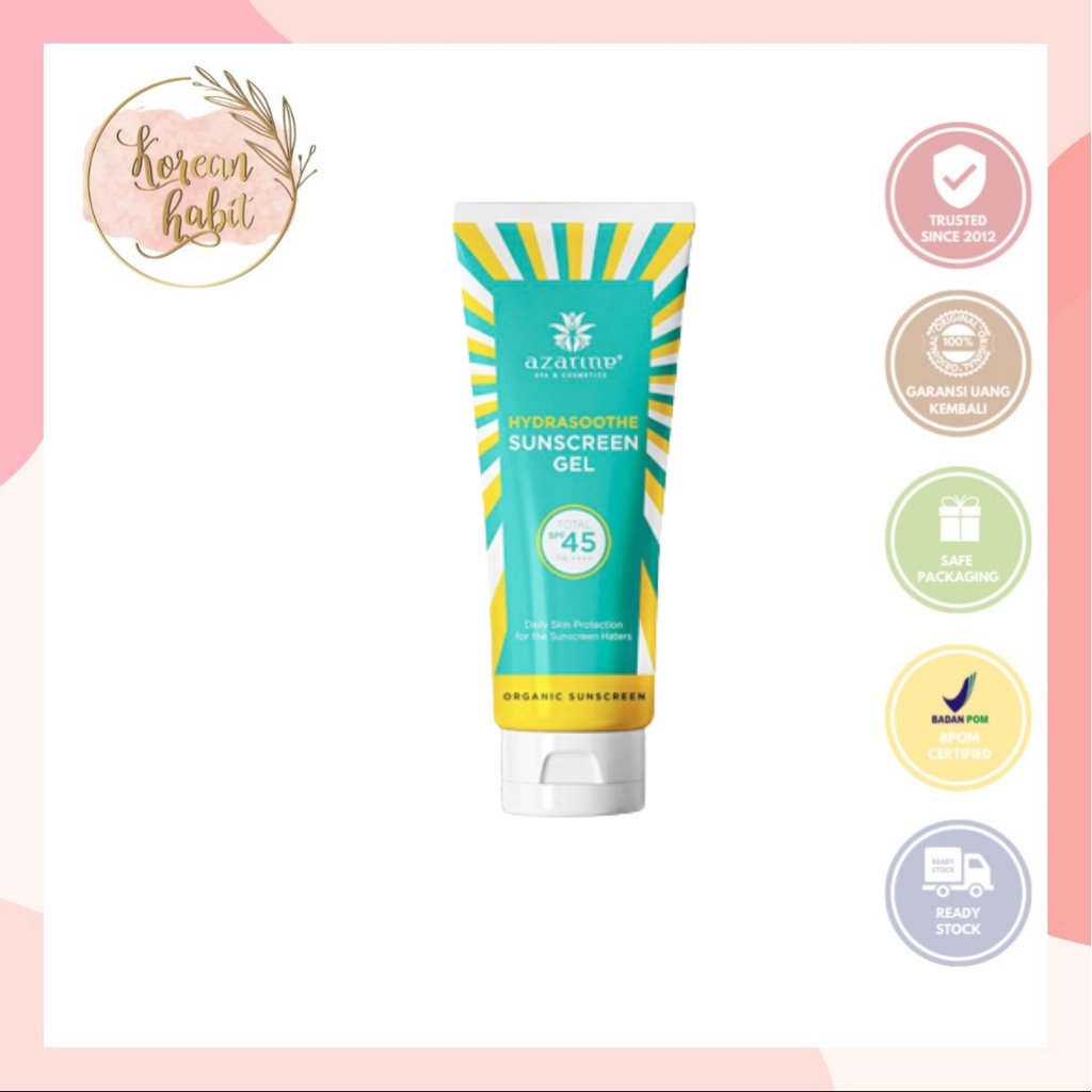 Jual AZARINE HYDRASOOTHE SUNSCREEN GEL SPF 45 PA++++ 50ML Indonesia|Shopee Indonesia