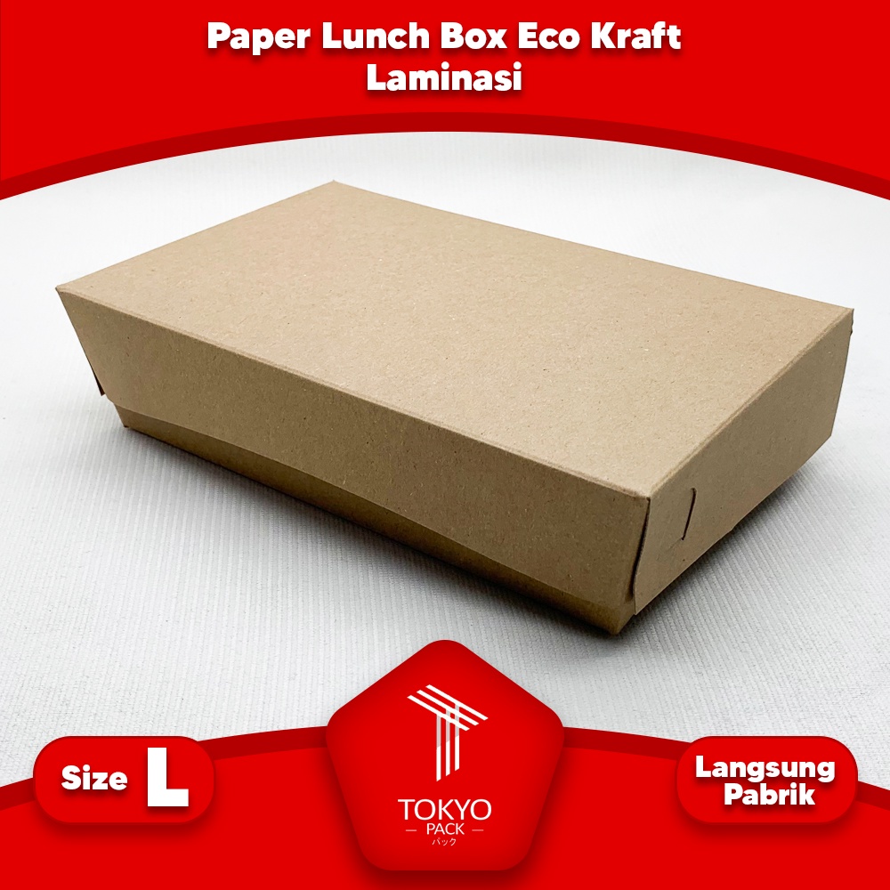 Jual PAPER LUNCH BOX L BAHAN KRAFT/LUNCH BOX PAPER L COKLAT | Shopee Indonesia