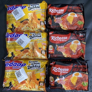 Jual Mie Sedaap Korean Cheese Buldak Spicy Chicken / Richeese Mie ...