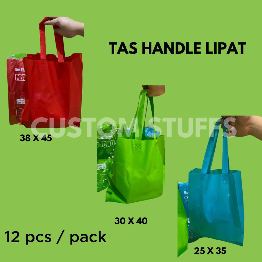 Jual Goodie Bag Spunbond Handle| Tas Handle Lipat warna | Tas kain ...